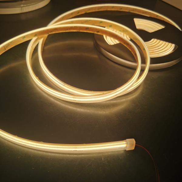 Quality Dimmable 10mm led strips lighting flex 24v dim cob led strip ribbon lights 480 for sale