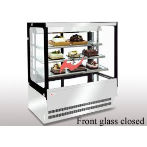 Quality Anti - Fog Square Cake Display Refrigerator , Food Display Cabinets With LED for sale