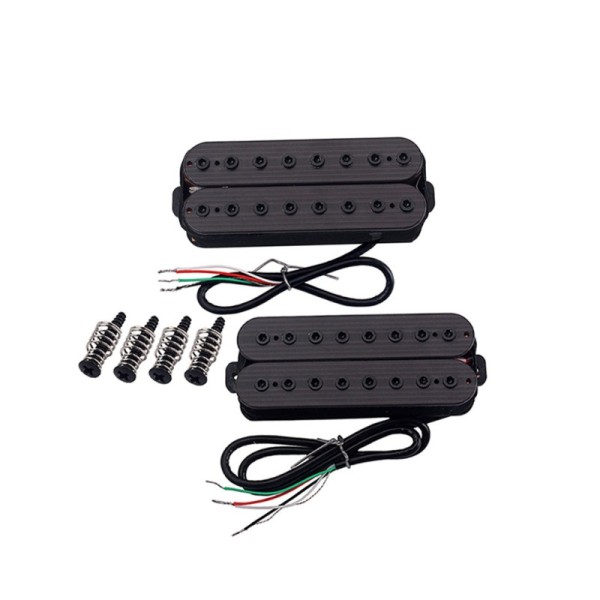 Quality Alnico V 8 Strings Humbucker Pickups Adjustable Hexagon Nut Double Coil Pickup Set Vintage for sale