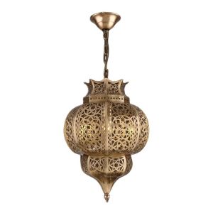 Quality Middle Hollow Carving Gold Lantern Chandelier With Switch Control for sale