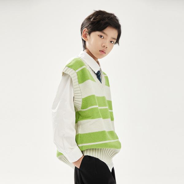 Quality 100% Cotton Sleeveless Children Sweater Vest Boys Tops for sale