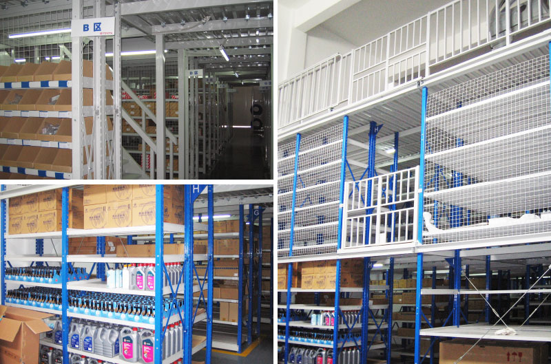 Mezzanine Rack for automobile 4s stores Warehouse Storage Rack