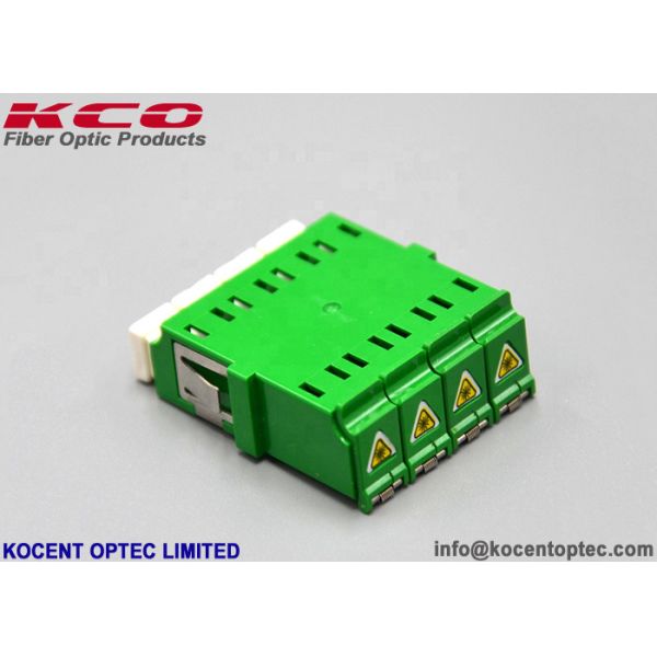 Quality Quad LC APC Shutter Optical Fiber Adapter Singlemode LC Coupler For FTTH for sale