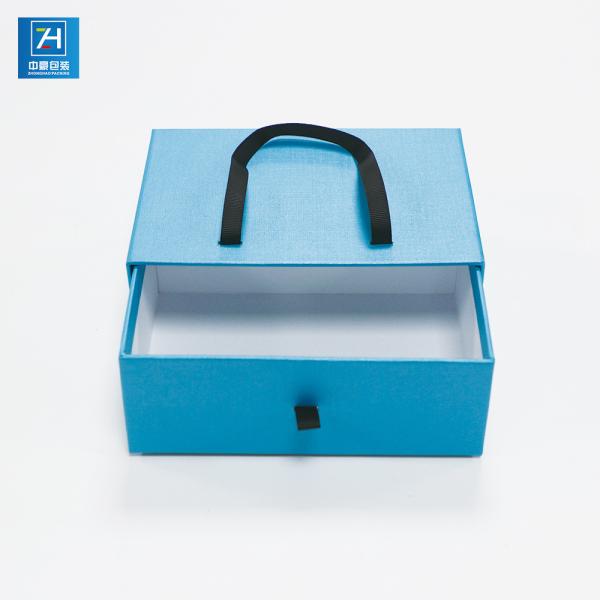 Quality Hot Stamping 4C Offset Printing Cardboard Drawer Boxes With Handle for sale