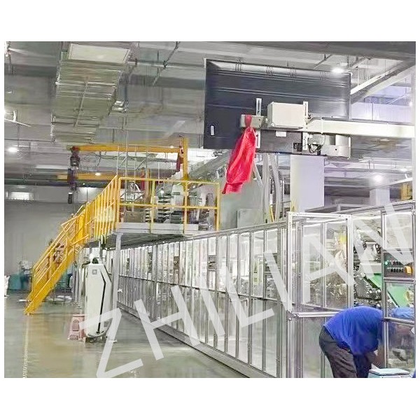 Quality 3pcs Type Baby Pull Up Diaper Machine 350 To 500 pcs /min for sale