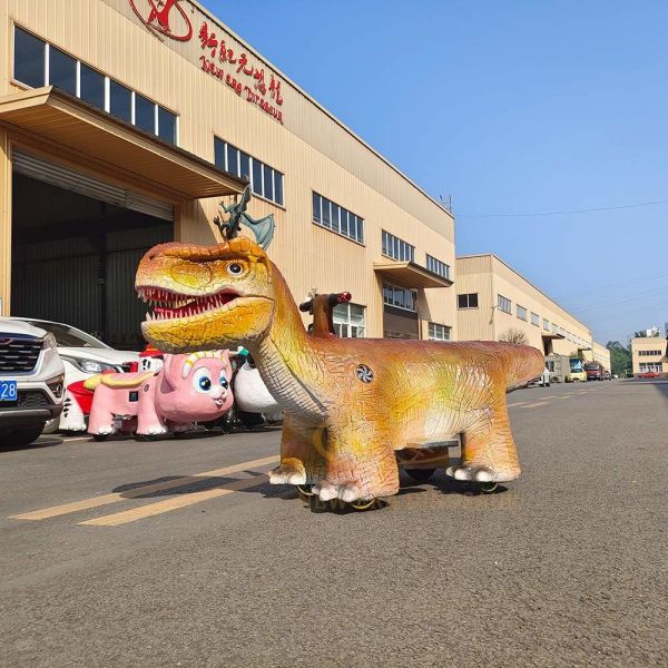 Quality 350W Large Electronic Dinosaur Ride On Amusement Walking Dinosaur With Remote for sale