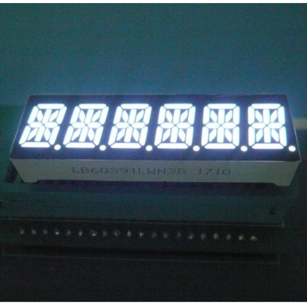 Quality 0.39 Inch 6 Digit 14 Segment Display Common Cathode Ultra Blue Process Control for sale