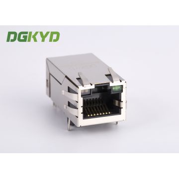 Quality 12 Pin Shielded 1000 BASE - TX Industrial Integrated Magnetics RJ45 Connector, for sale