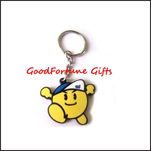 Quality Soft Rubber Christmas Personalised Keyring Customized Silicon Santa Clause for sale