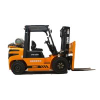 Quality 3000KG LPG Forklift Hydraulic Transmission / Sit Down Forklift With Gasoline for sale