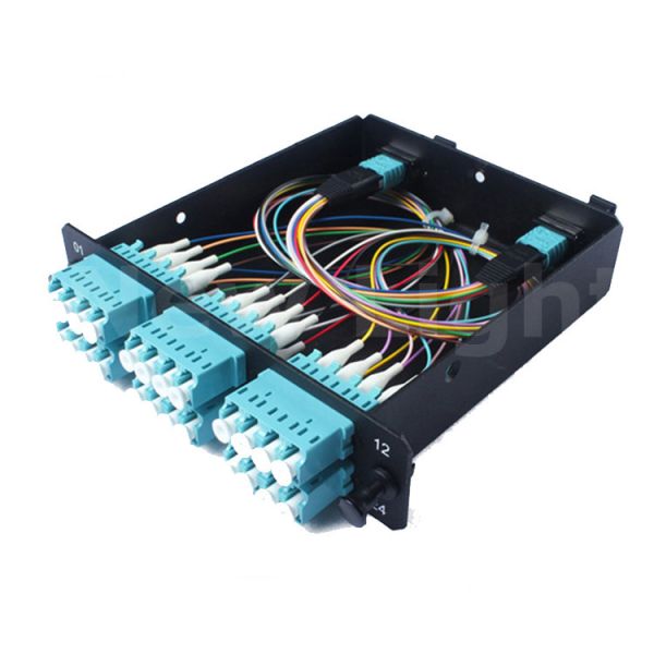 Quality 24 Cores MPO Cassette Module with Aluminum Material and Multi Mode for 1U Distribution Box for sale