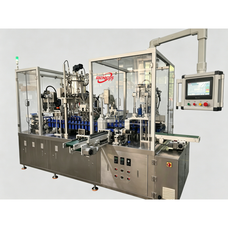 Quality JQH-02 High Speed Lipgloss Filling Machine with 80 PCS/MIN Output and Servo Piston Filler in SUS304 Material for sale