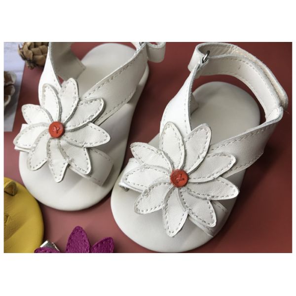 Quality EU 19-22 12.5CM Soekidy Flower Sandals First Layer Of Cowhide for sale