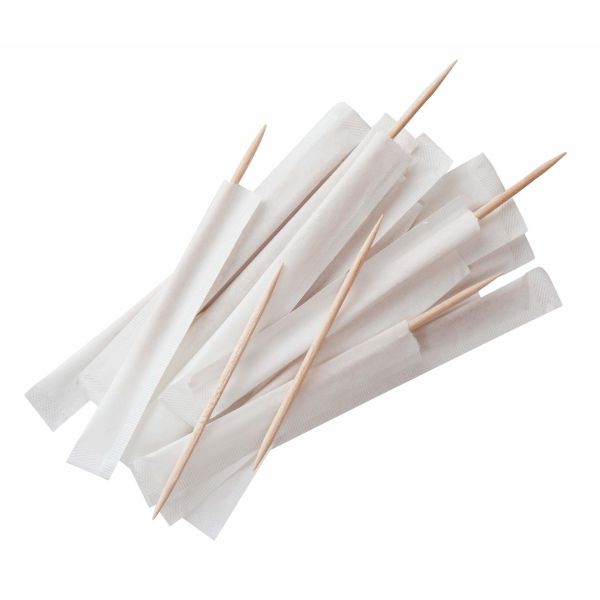 Quality Individual Packed Toothpicks 2.0mm Diameter Bamboo Toothpicks Coated Paper Package for sale