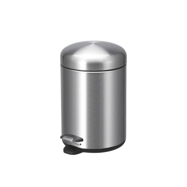 Quality Large Capacity 5L Stainless Steel Waste Bin with Durable Pedal and Rolling Cover for sale
