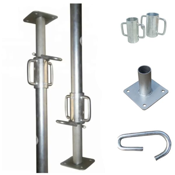 Quality Scaffolding Silver Adjustable Steel Prop with Simple Design Support Function for sale