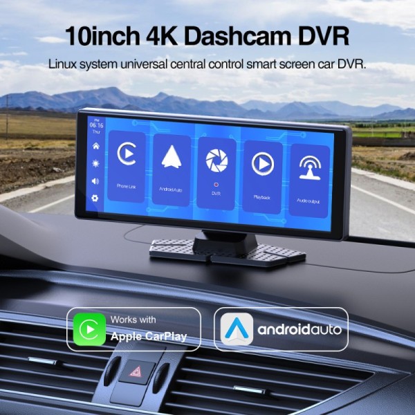 Quality GRANDnavi 10.26Inch Universal Portable Navigation Device Linux System DVR Android Auto CarPlay for sale