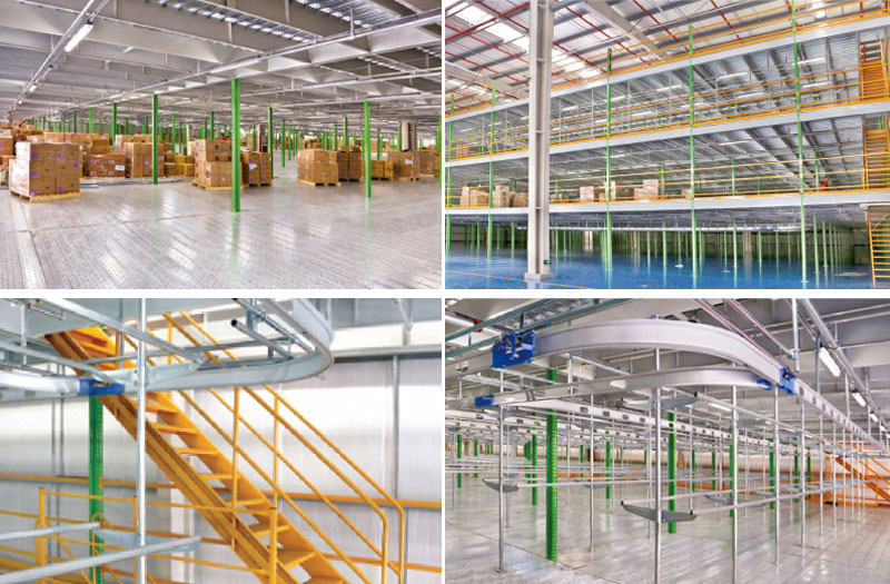 Steel Structure Garret Mezzanine Floor Platform  Heavy Duty Rack