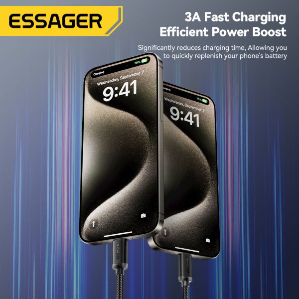 Quality ESSAGER ES-X60 60W USB A to C Charging Cord USB C Cable for sale