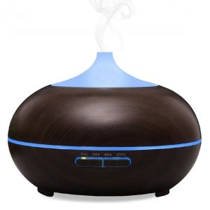 Quality Hot Sale Colorful LED Light Aroma Oil Diffuser Wood Grain Essential Oil for sale