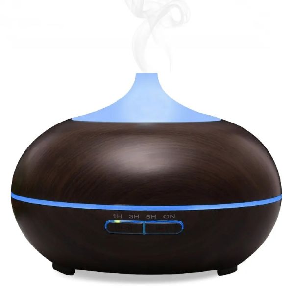 Quality Hot Sale Colorful LED Light Aroma Oil Diffuser Wood Grain Essential Oil Humificador de Air Diffusers for Home Office Bedroom for sale