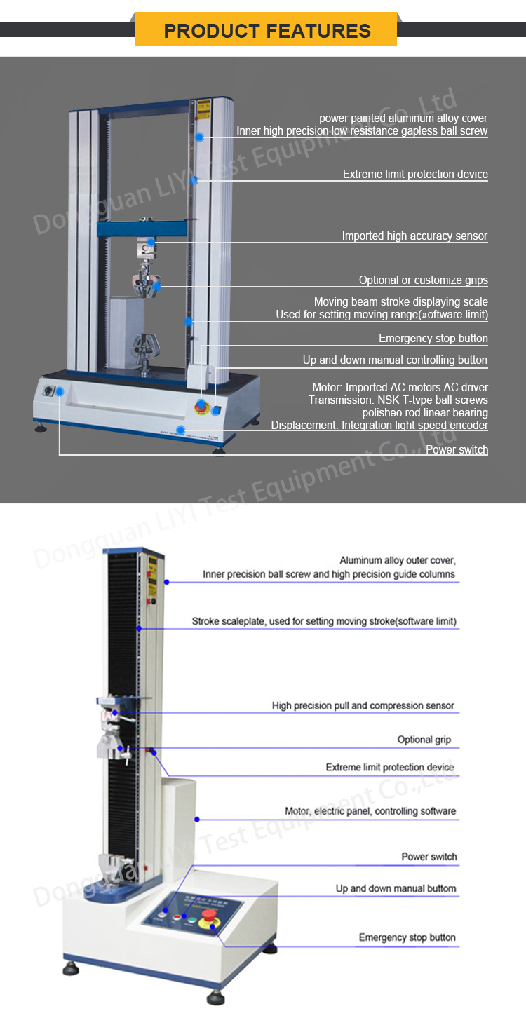 LIYI Servo Machine Testing Equipment Apparatus Metal Tensile Strength Tester For Steel