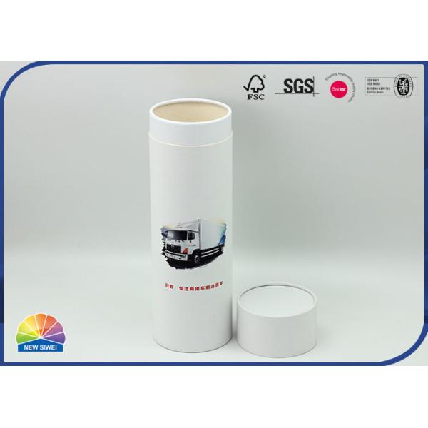 Quality Cylinder Box 4c Print Matte White Cardboard Paper Packaging Tube for sale