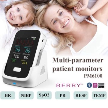 Quality SpO2 ECG.blood pressure, Temperature Test Multi Parameter Patient Monitor For for sale