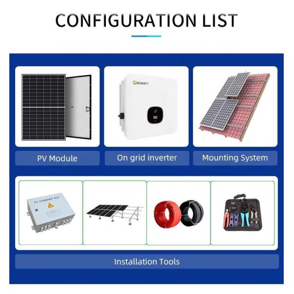 Quality 8KW On Grid Solar Power System Inverter Photovoltaic Energy Systems for sale