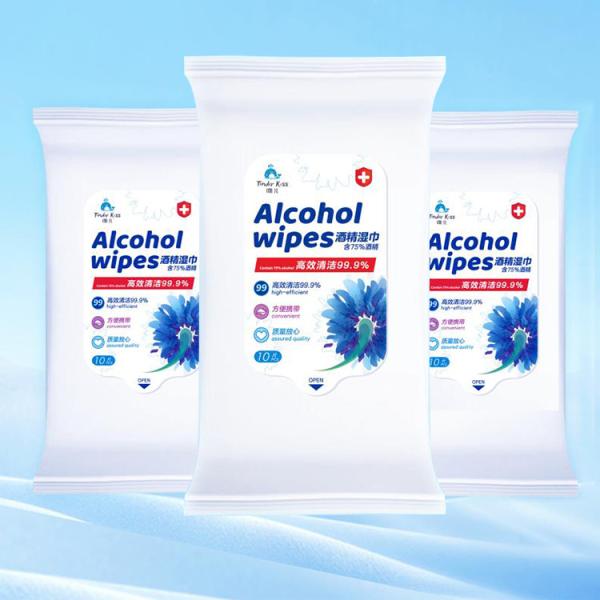 Quality Safety Saturated Rubbing Alcohol Wipes / Comfortable Alcohol Prep Wipes for sale
