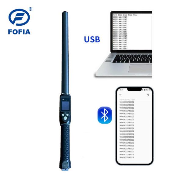 Quality ISO11784/85 FDX-B HDX Compatible RFID Stick Reader For Cattle Ear Tag Reading for sale