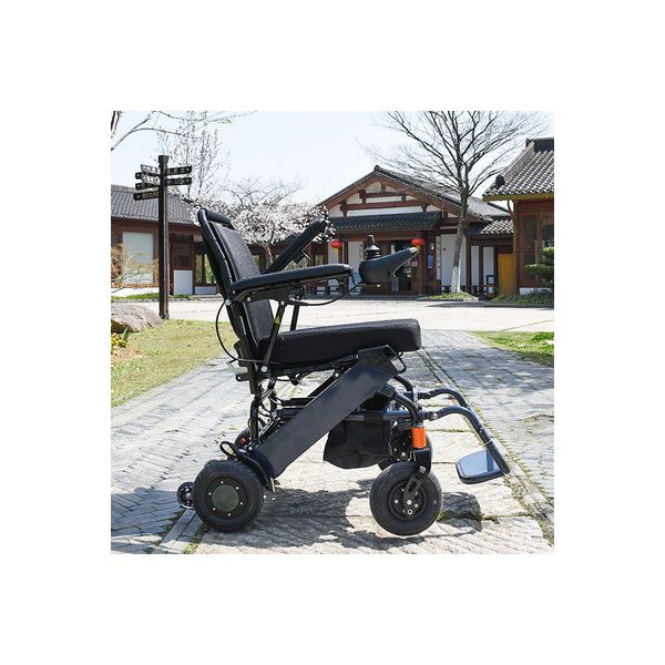 Quality Lightweight Electric Foldable Wheelchair With Lithium 100KG Load for sale