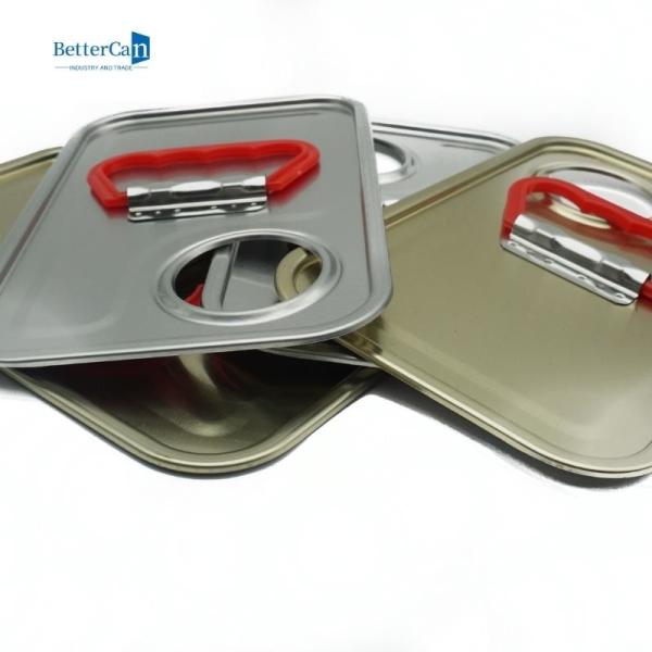 Quality Round Metal Tin Can Lids Tinplate Material Plain Inner Coating for sale
