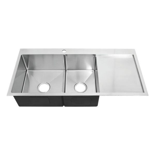 Quality Deep Stainless Steel Kitchen Sink , Top Mount Corner Kitchen Sink With Narrow Gap for sale