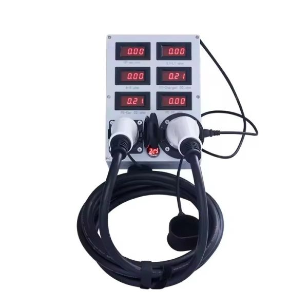 Quality 240VAC PC Copper Type2 Double Guns Tester For Voltage Testing Of Energy Hot EV Connector for sale