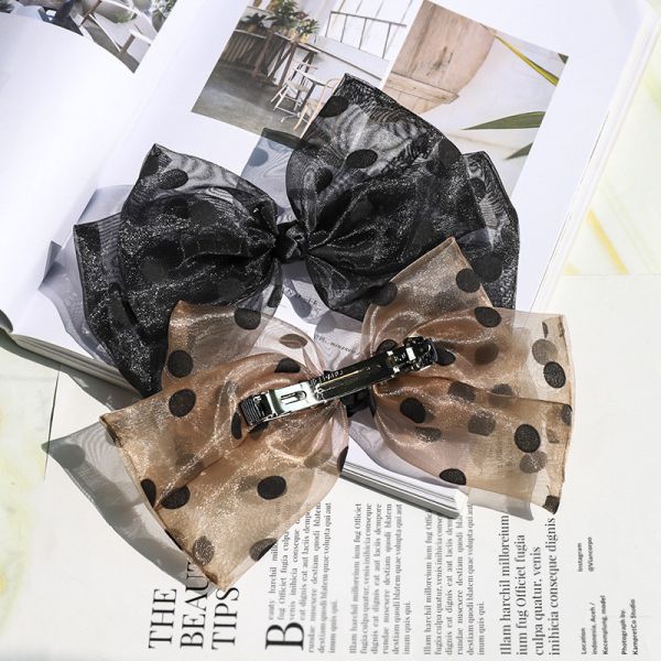 Quality Women'S Decorative Hair Clips Barrettes Korean Style Big Bow Flower Fabric Butterfly 18cm for sale