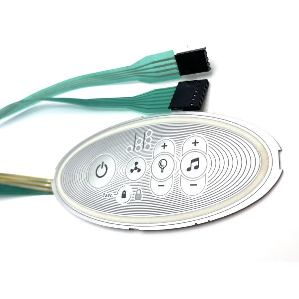 Quality Customizable Backlight Membrane Switch Keypad High Effective For Electric Fan for sale
