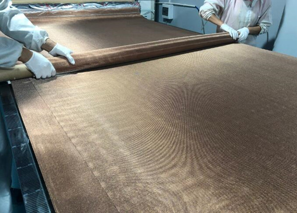 Quality 3D Cu Metal Coated Mesh Fabric Different Transmittance Light for sale