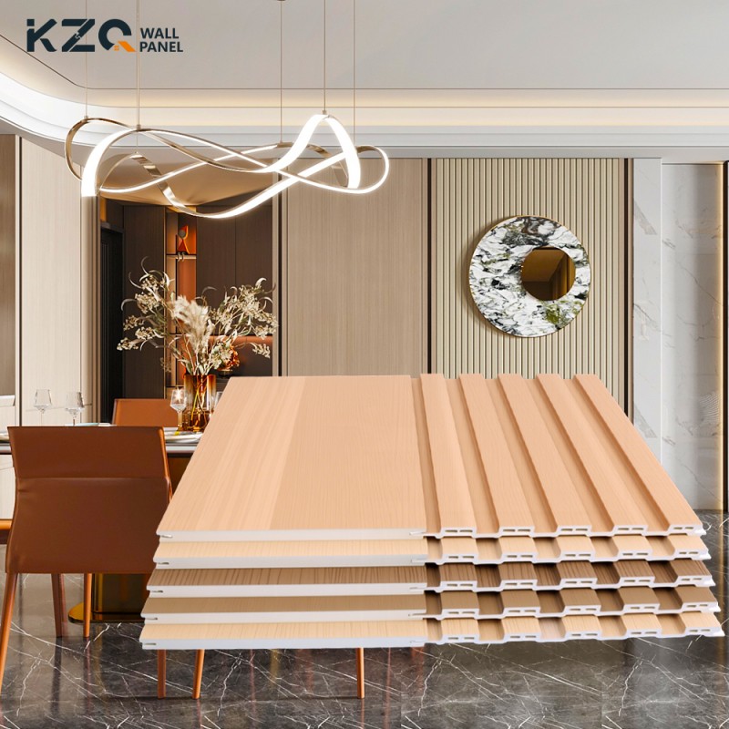 Quality Hotel Decoration Modern Wood Grain Wood Veneer Bamboo Fiber Wall Panel for sale
