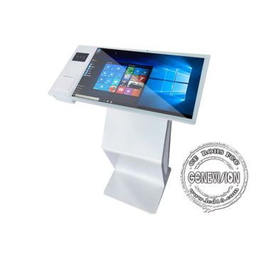 Quality Thermal Printer QR Code Scanner Touch Screen Kiosk Podium 43" for sale