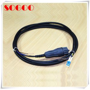 Quality Fiber Optic Armored Patch Cable 2 Core FullAXS To LC IP 67 Waterproof Jumpers for sale