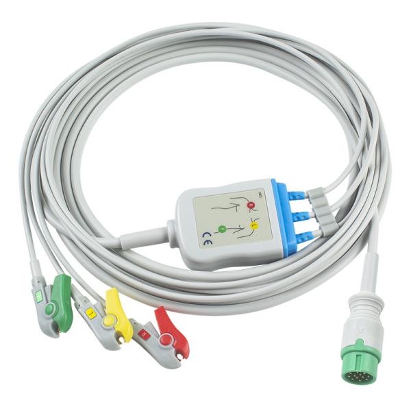 Quality For Biolight Q3 ECG Cable For Biolight Q5 A Q S Series 3 Lead IEC Grabber In Oximax Tech for sale