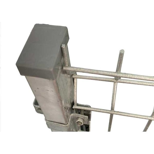 Quality Rectangle Post PE Coating 50*200mm Wire Mesh Security Fence for sale