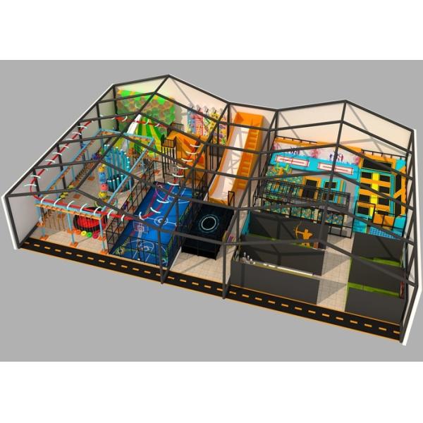 Quality Jump And Bounce Trampoline Park Play Ground Spider Wall Climbing Wall for sale