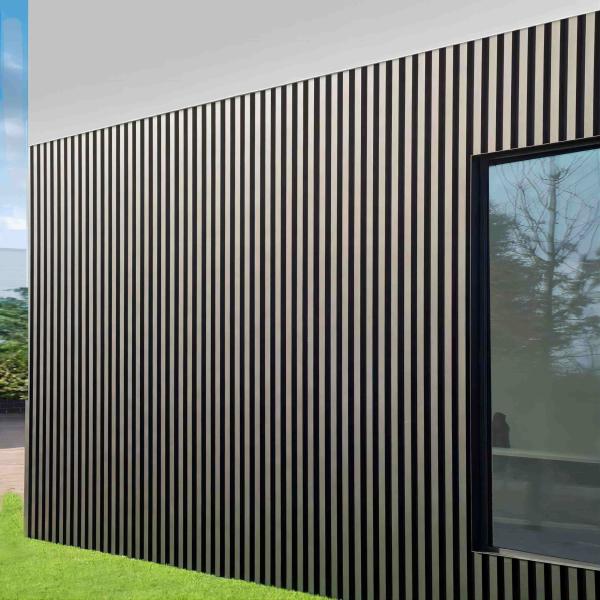 Quality Modern Grille Interior WPC Wall Panel 195mmx28mm rot Resistance for sale