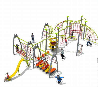 Quality 114mm Galavanized Steel Pipe Rope Climbing Net Frame Kids Park for sale