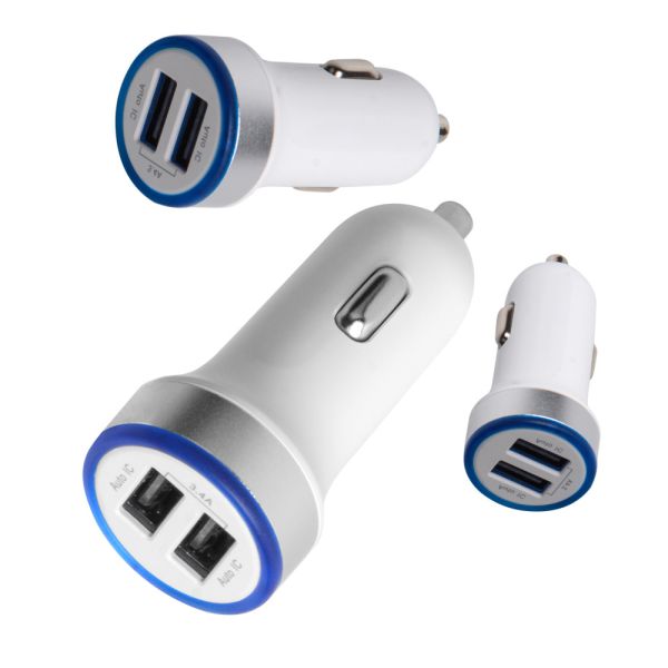 Quality Universal Input DC12V Rapid Phone Charger Dual USB Fast Charger for sale