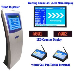17 inch Automatic Banking Queue Management System with 7 Tablet Calling ...