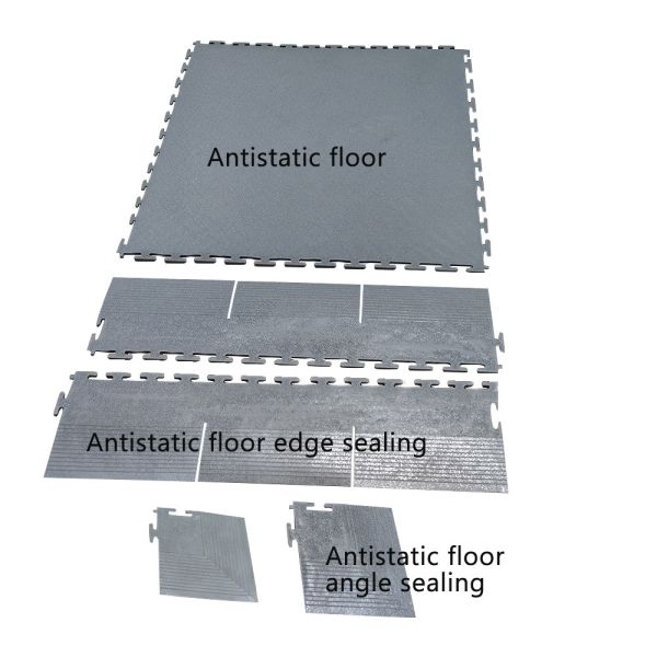 Quality 600x600mm Removable ESD Anti Static Interlocking PVC Vinyl Floor Material For Hospital / Cleanroom for sale
