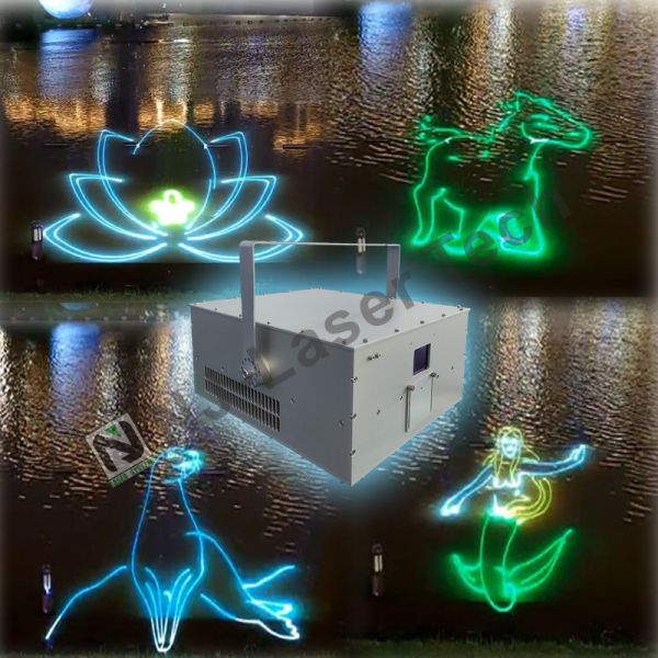 Quality Customizable 10W Full Color 3D Animation Laser Show Projector Energy Saving for sale